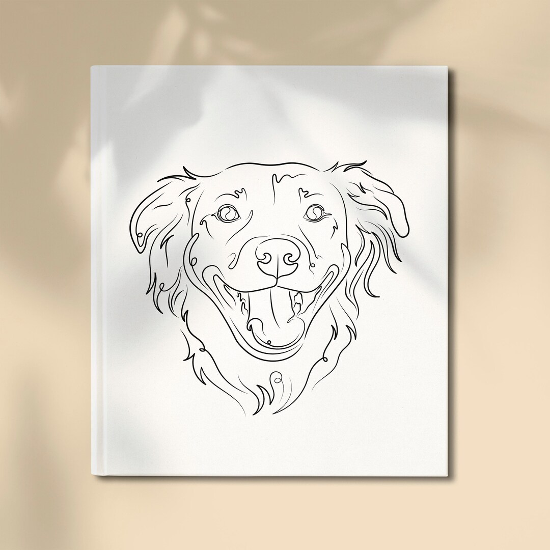 Line Drawing DIGITAL, Minimalist Tattoo, Dog Outline Svg, Custom Cat ...