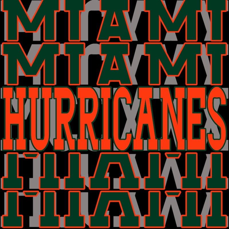 Miami Hurricanes Svg - Etsy