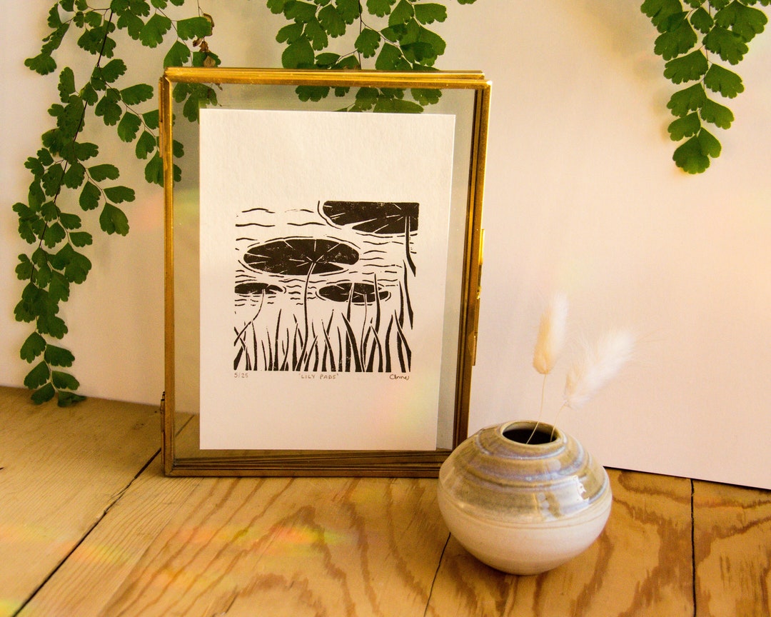 Lily Pads Original Linocut Print - Etsy