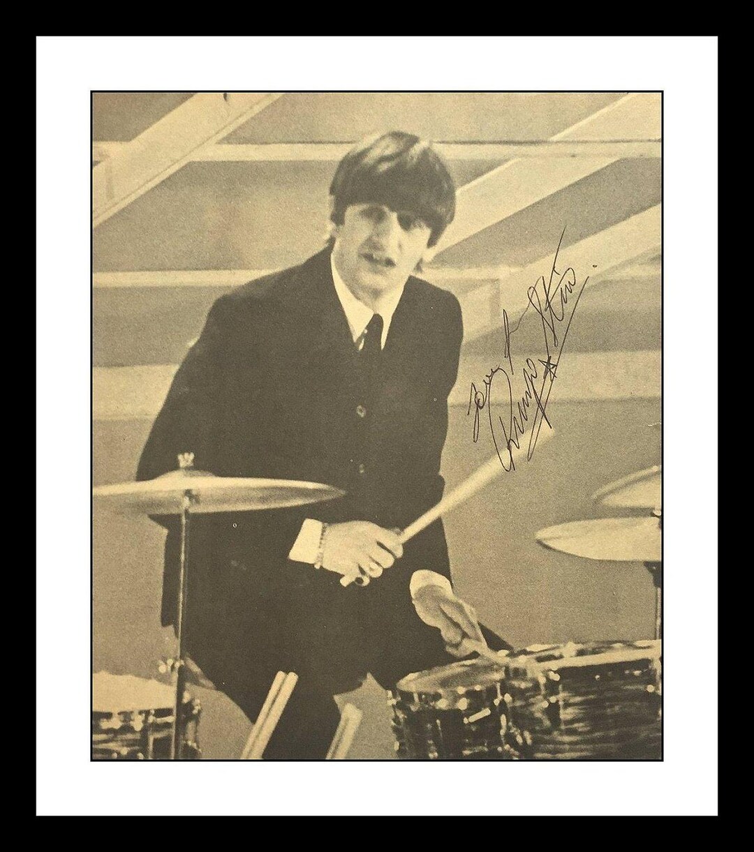 Ultra Rare - Ringo Starr - the Beatles - Original Hand Signed Autograph ...