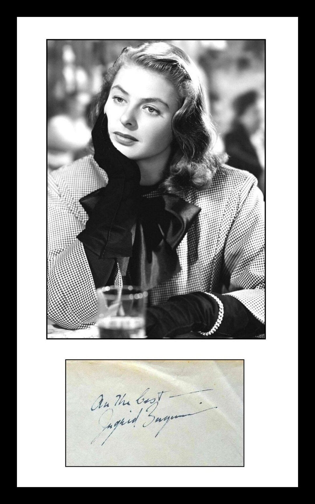 Ultra Rare - Casablanca - Ingrid Bergman - Authentic Hand Signed ...