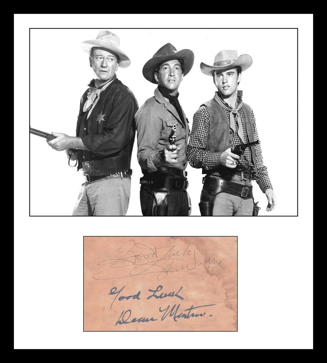 Ultra Raro - John Wayne e Dean Martin - Leggende del Cinema - Autografi ...