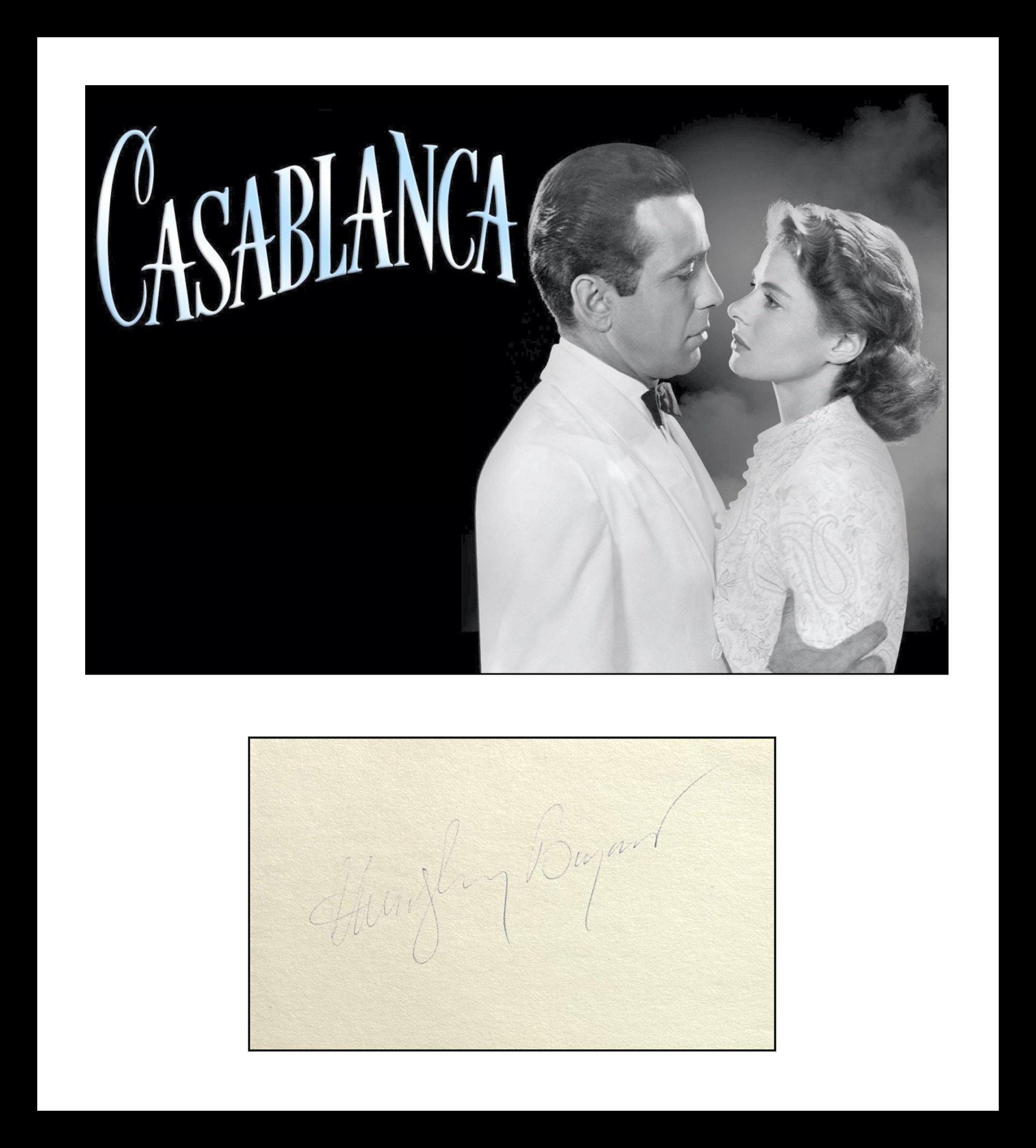 Ultra Rare - Casablanca - Humphrey Bogart - Authentic Hand Signed ...