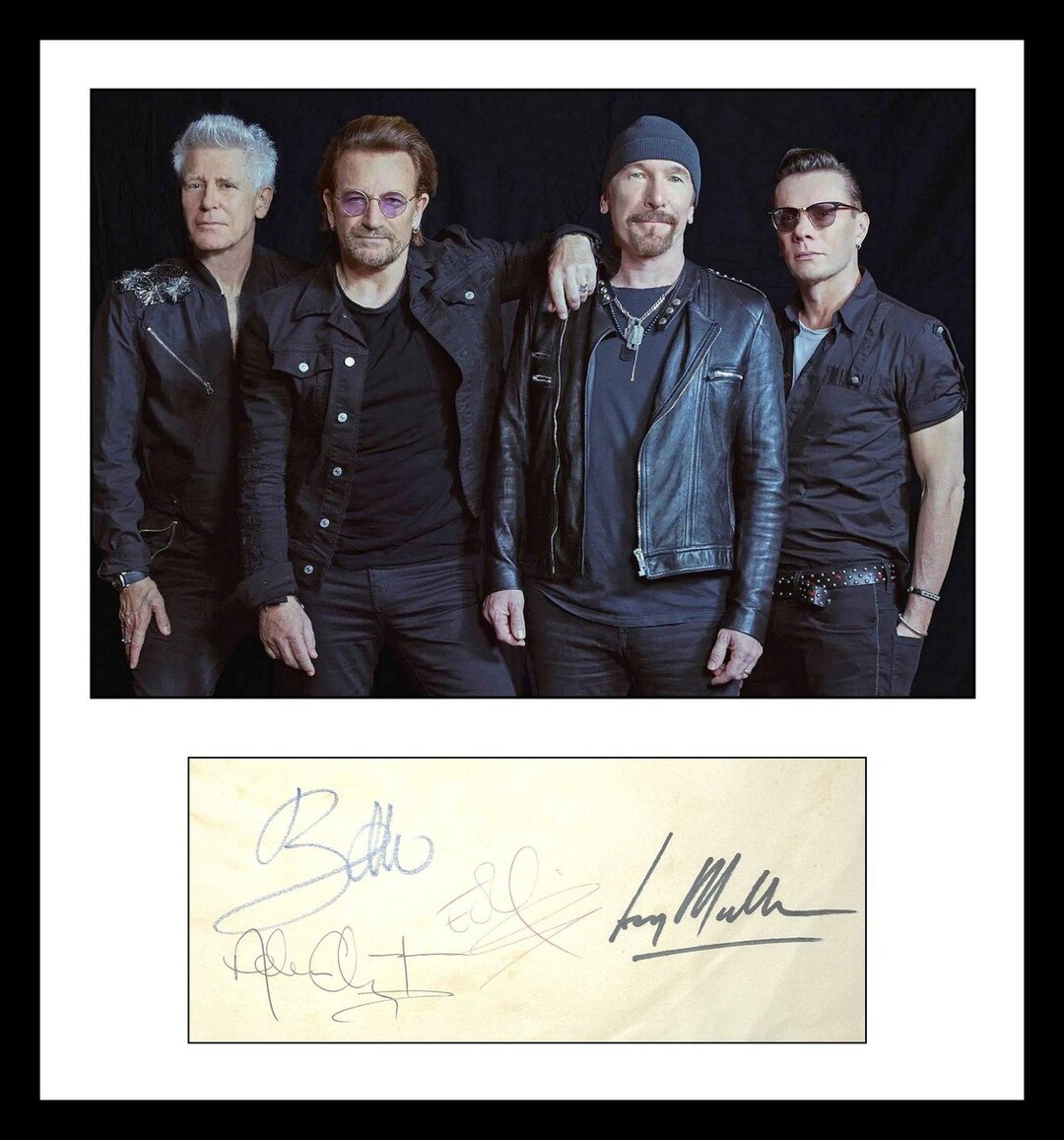 Ultra Rare - U2 - Full Band - Rock Legends - Authentic Hand Signed ...