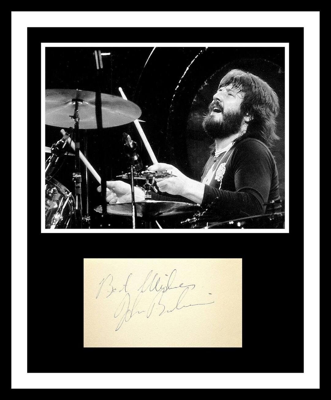 Ultra Rare - Led Zeppelin - John Bonham - Authentic Hand Signed ...