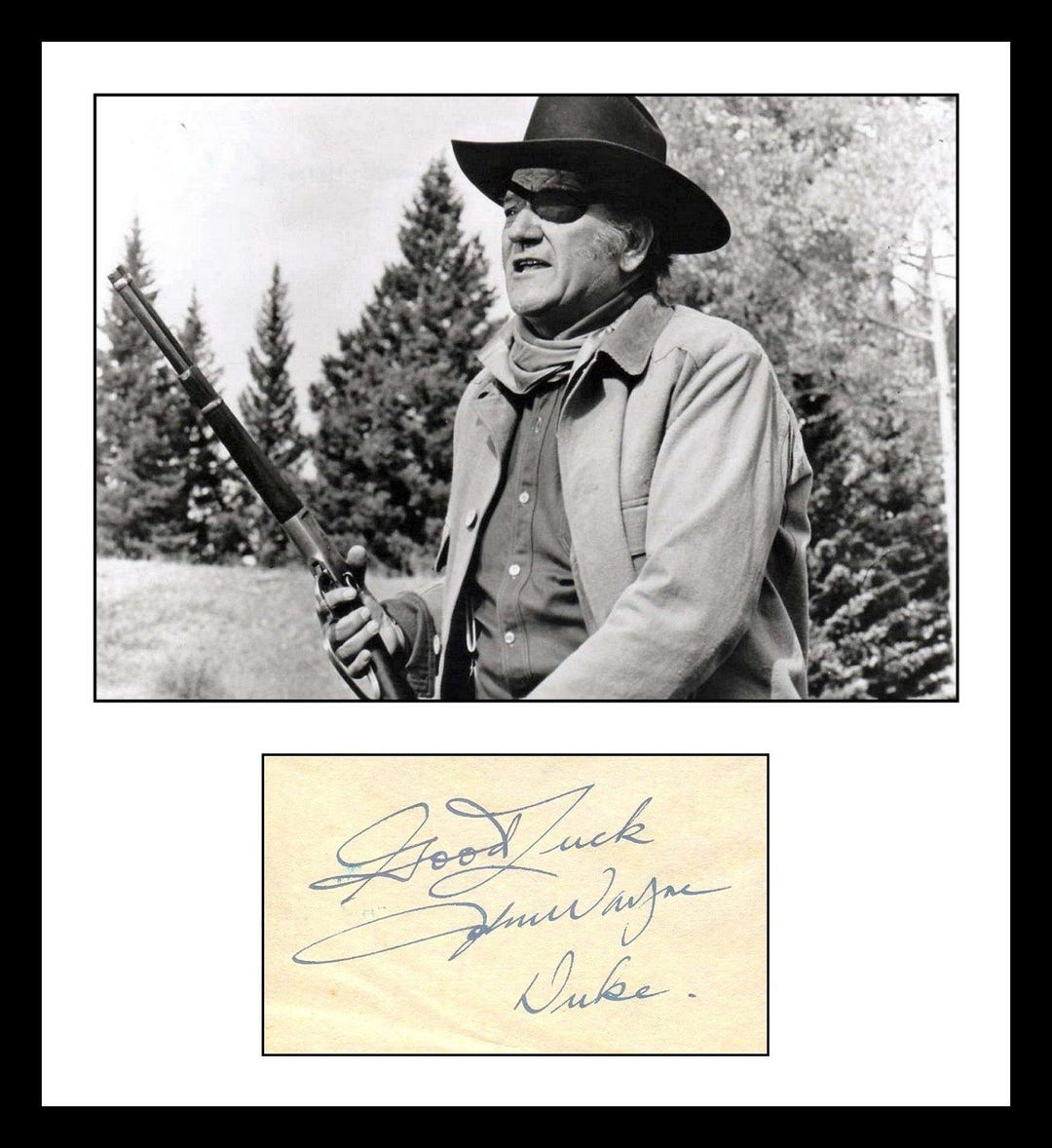 Ultra Rare - John Wayne - Movie Legend - True Grit - Authentic Hand ...