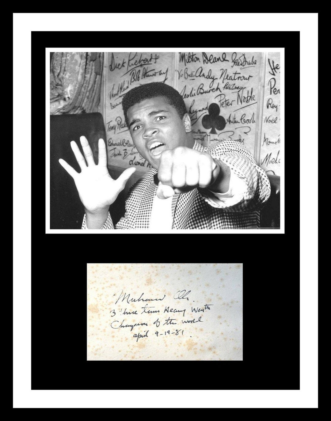 Ultra Rare - Muhammad Ali - Boxing Legend - Authentic Hand Signed ...