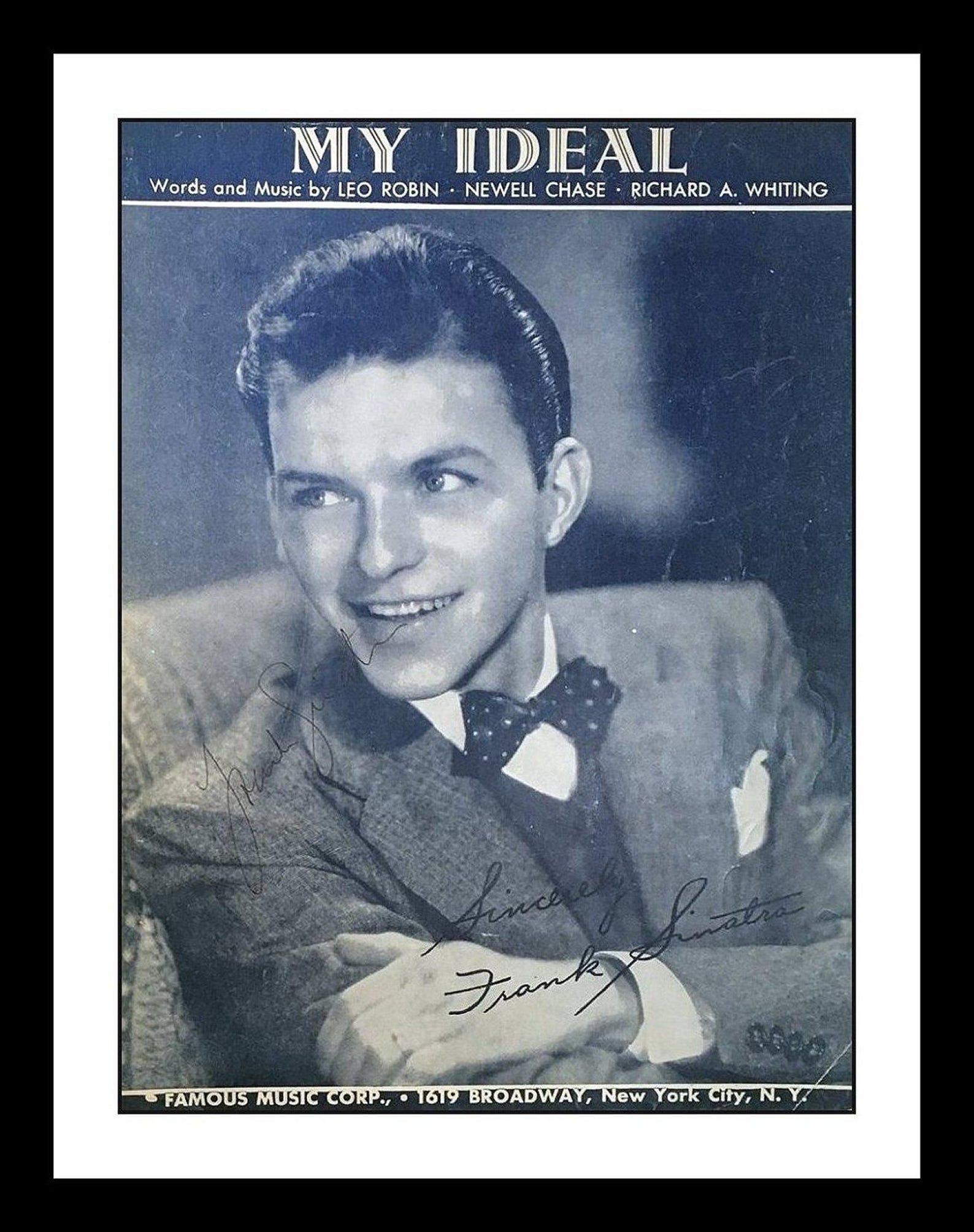 Ultra Rare Frank Sinatra Music Legend Authentic Hand Signed Autograph ...