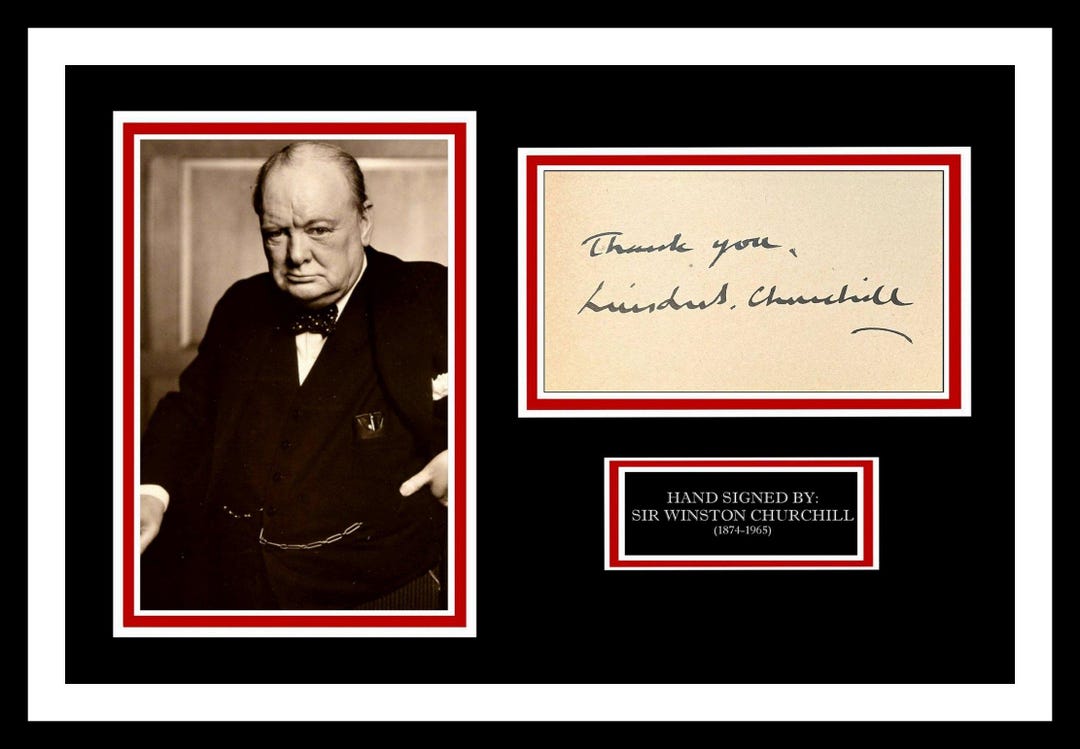 Ultra Rare Winston Churchill Legend of WW2 History Authentic Hand ...