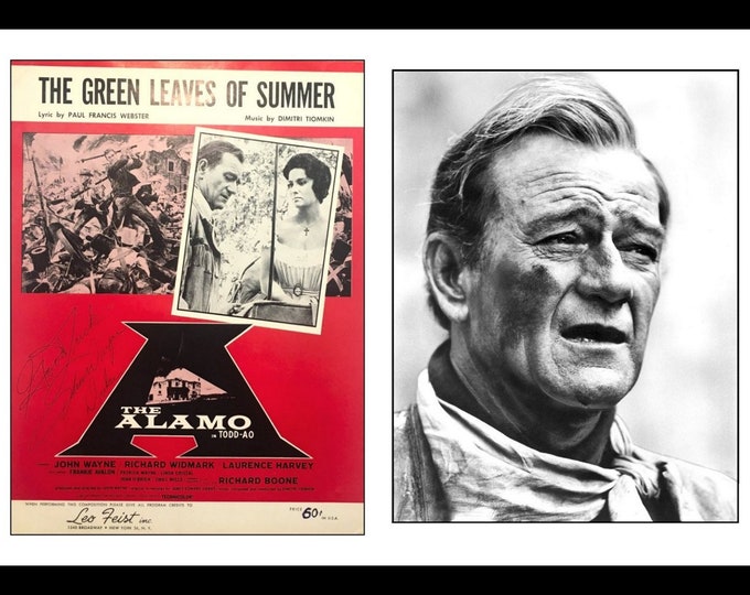 Ultra Rare John Wayne the Alamo Movie Legend Authentic Hand Signed ...