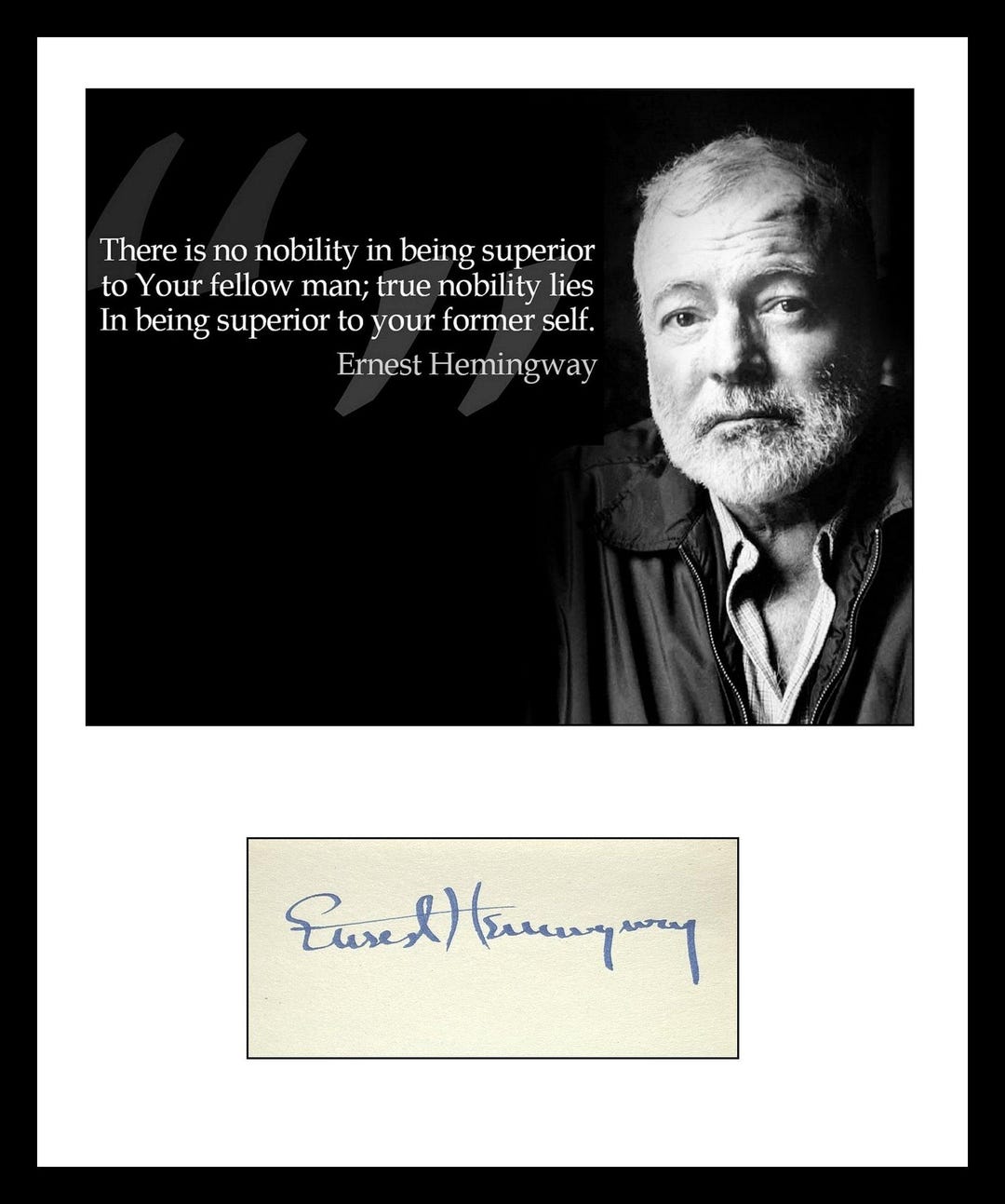 Ultra Rare - Ernest Hemingway - Legendary Author - Authentic Hand ...
