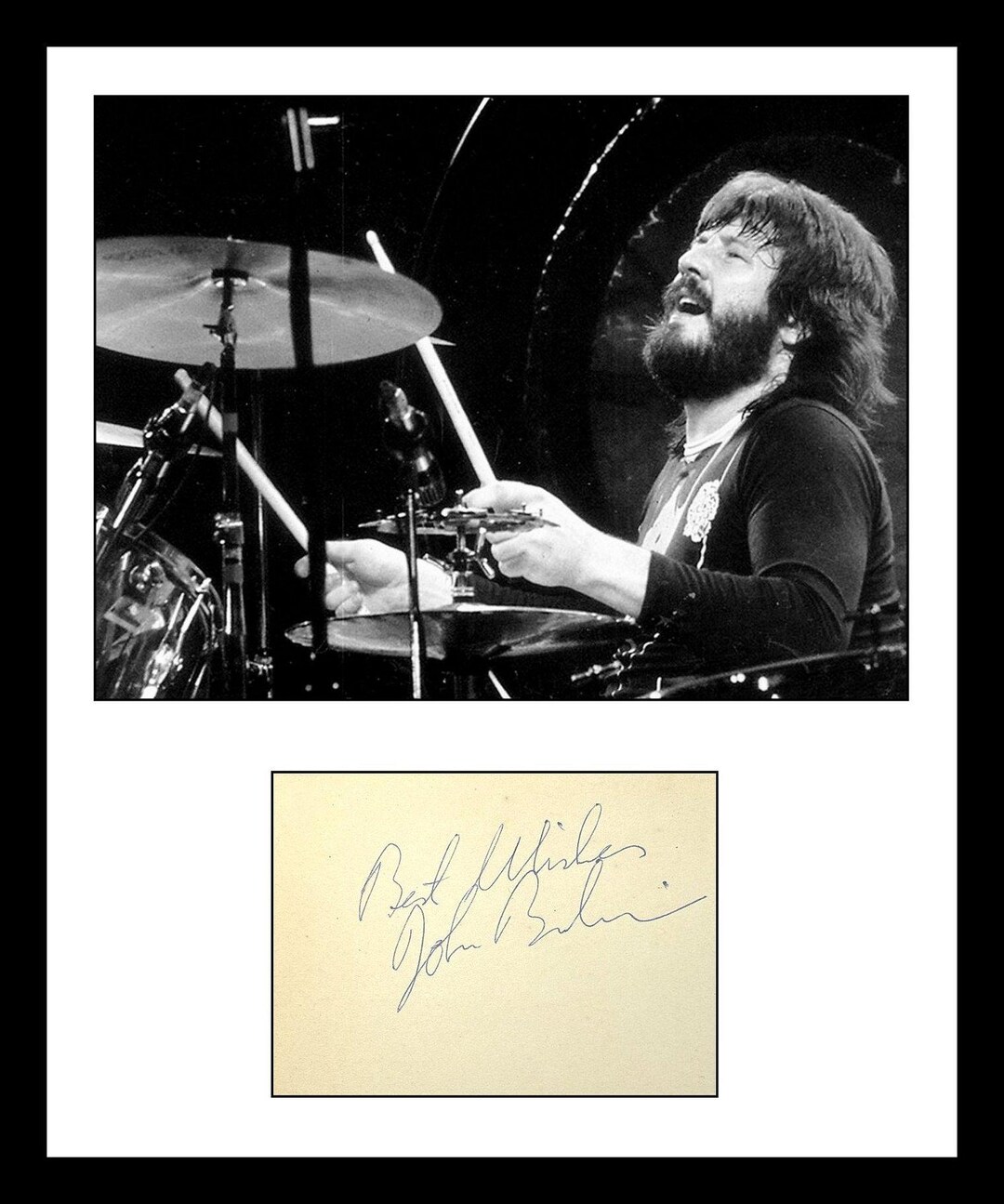 Ultra Rare - Led Zeppelin - John Bonham - Authentic Hand Signed ...