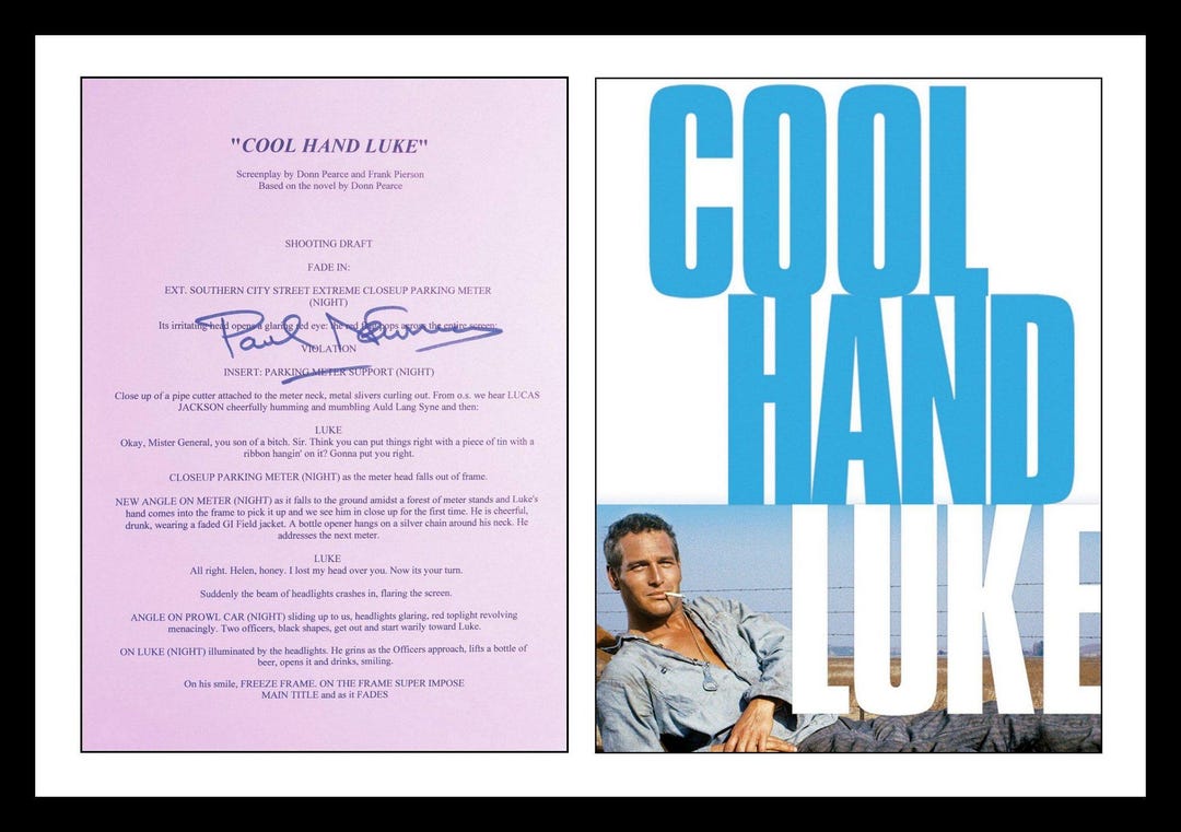 Ultra Rare - Paul Newman - Cool Hand Luke - Movie Legend - Authentic ...