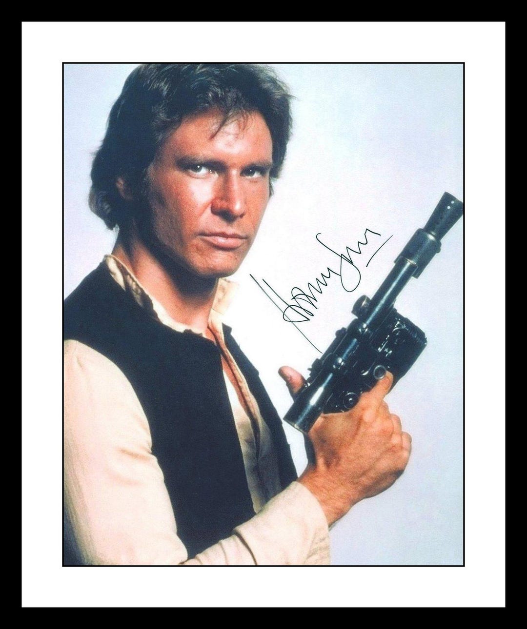 Ultra Rare Star Wars Harrison Ford Hans Solo Authentic Hand Signed ...