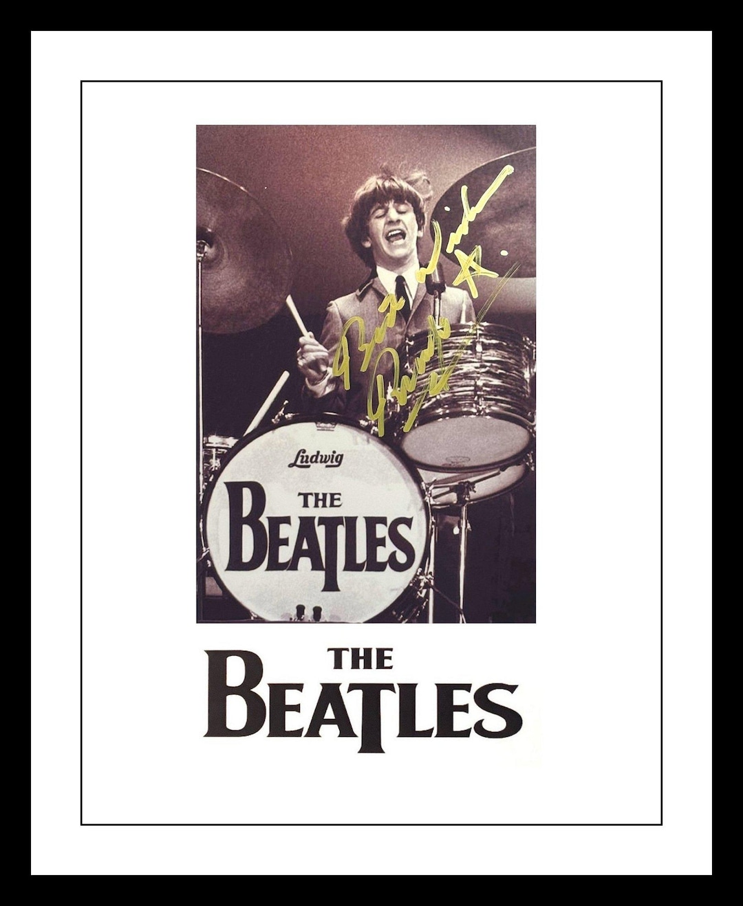 Ultra Rare Ringo Starr the Beatles Original Hand Signed Autograph - Etsy