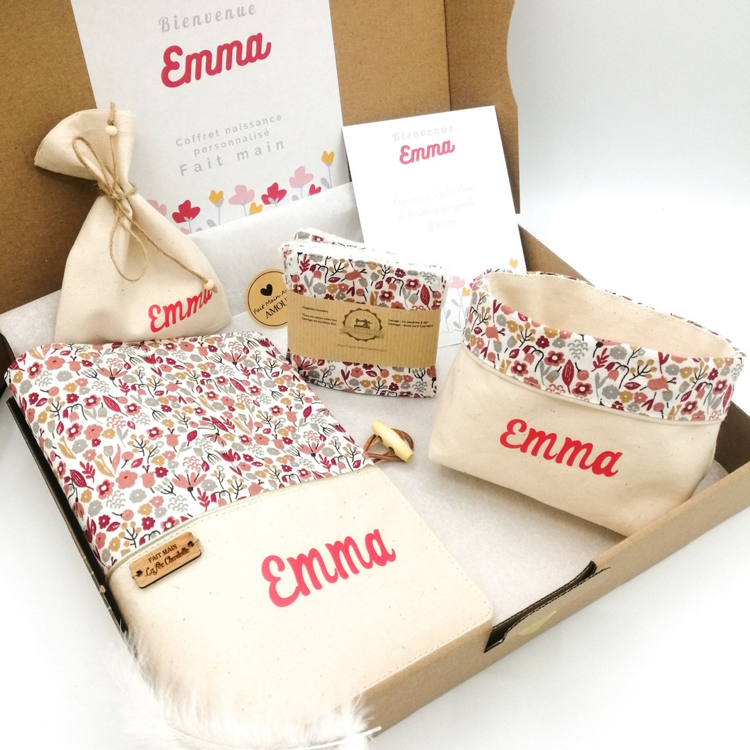 Cadeau de naissance personnalisé pour bébé fille, petites fleurs roses ...