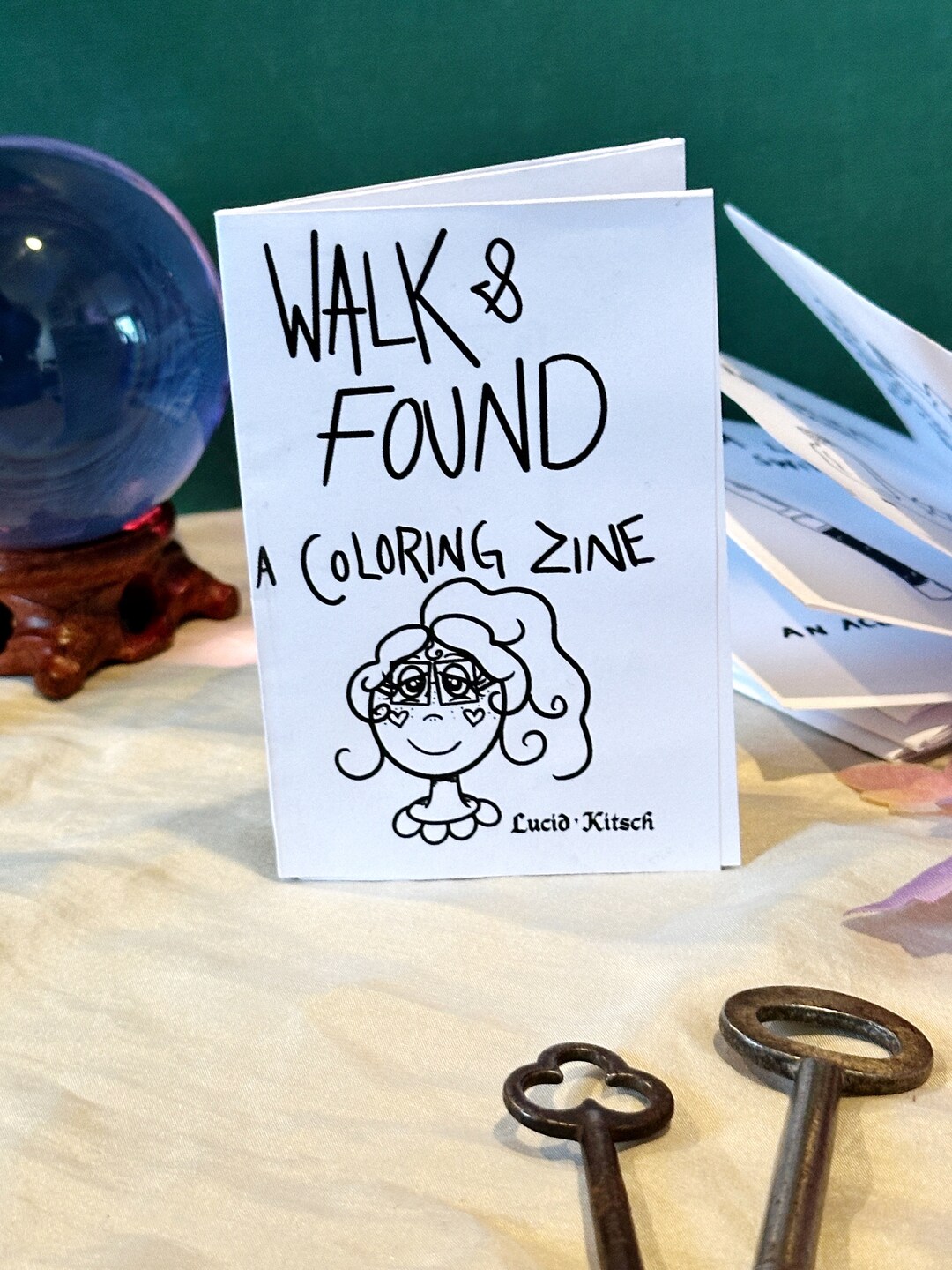 Walk & Found Adult Coloring Zine Mini Zine With Cute Blank ...