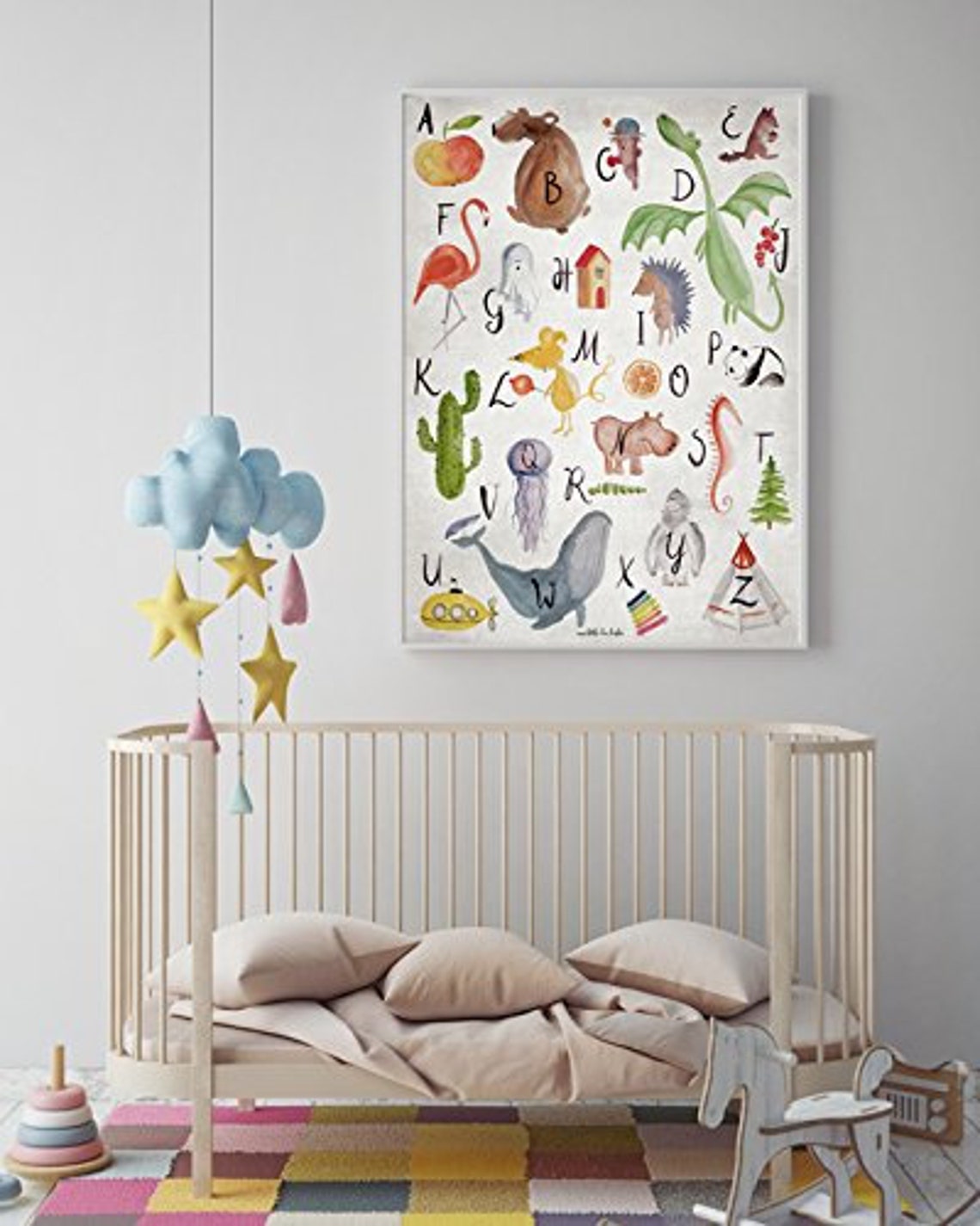 ABC Poster – Großer, bunter Lernspaß in A1, Alphabetposter, ABC-Plakat ...