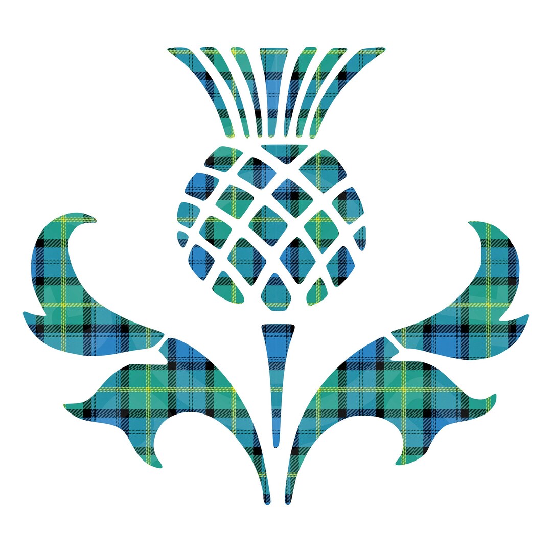 Scottish Thistle Old Gordon Tartan Digital SVG Printable Cut File ...