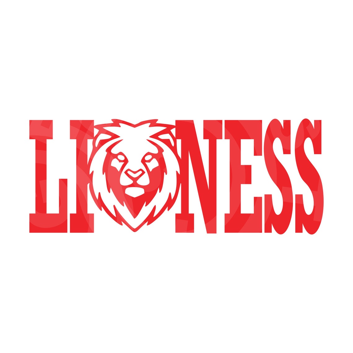 Lioness Digital Printable SVG Cut File England Three Lions Ladies Women ...