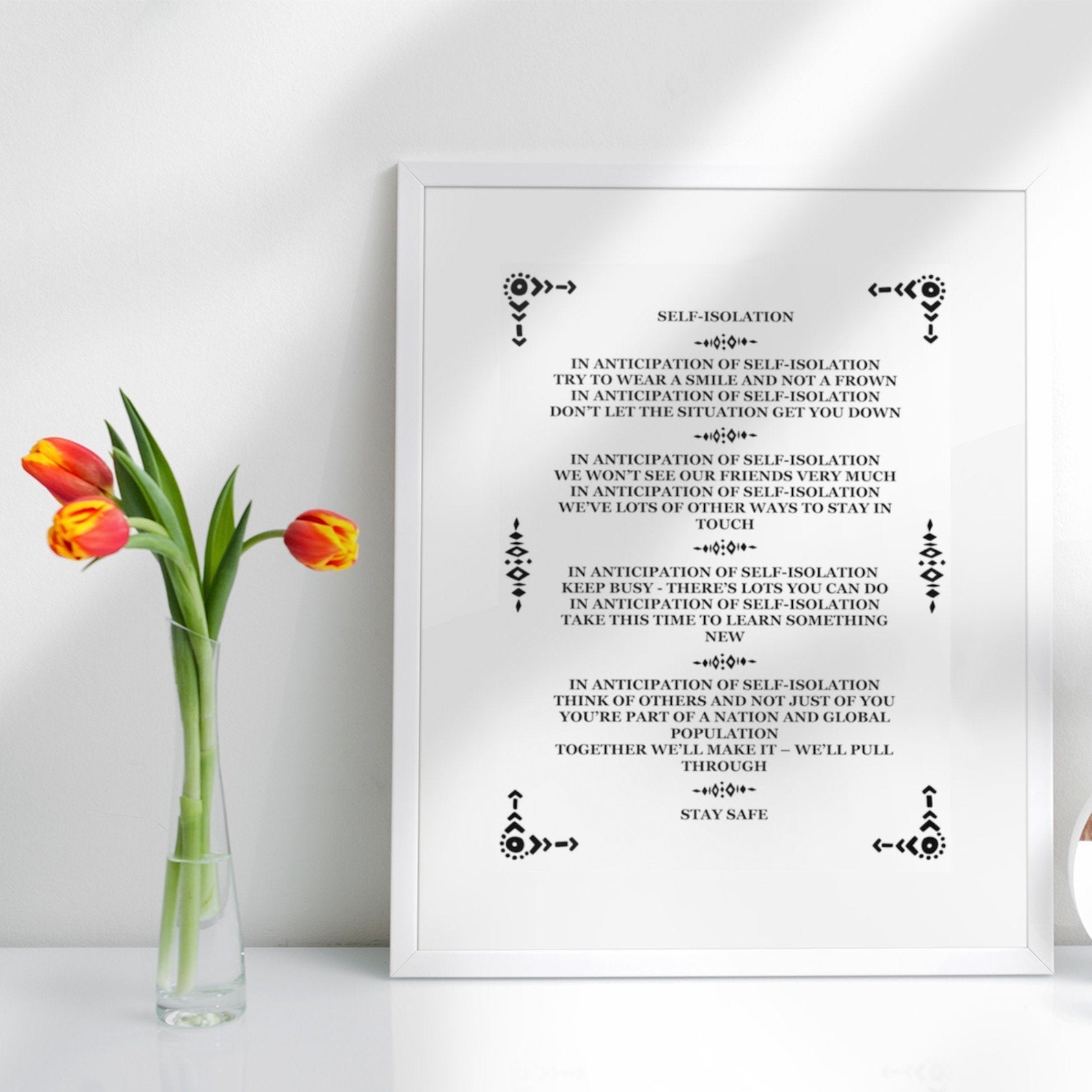 Isolation Poem Poem for the Global Population Printable | Etsy UK