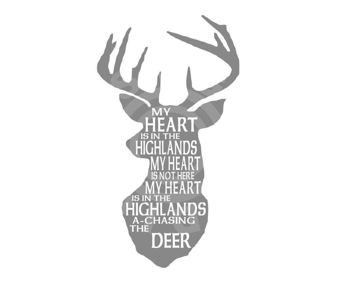 Highland Stag SVG: Rabbie Burns Poem, Printable Cut File - Etsy