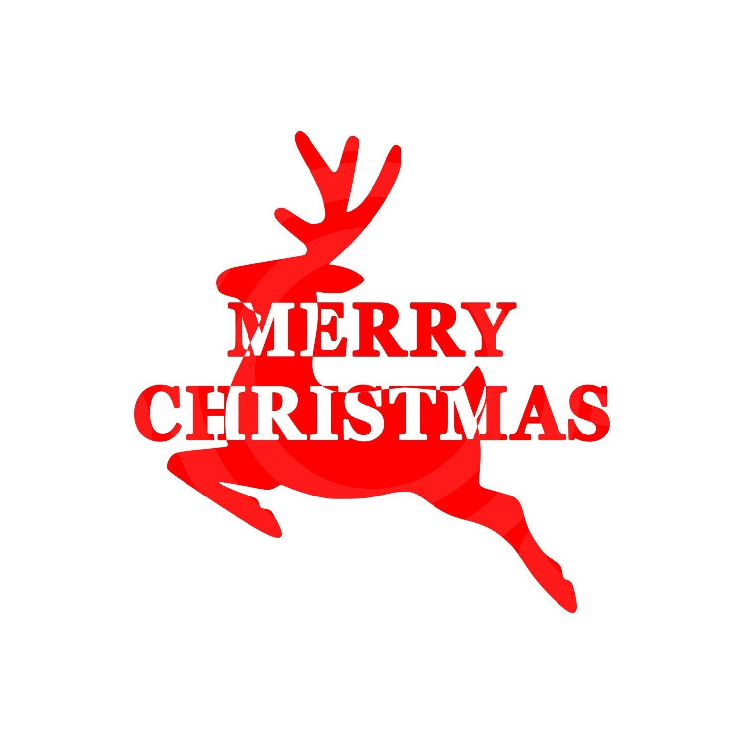 Merry Christmas SVG Reindeer Printable Cut File for Crafts / - Etsy