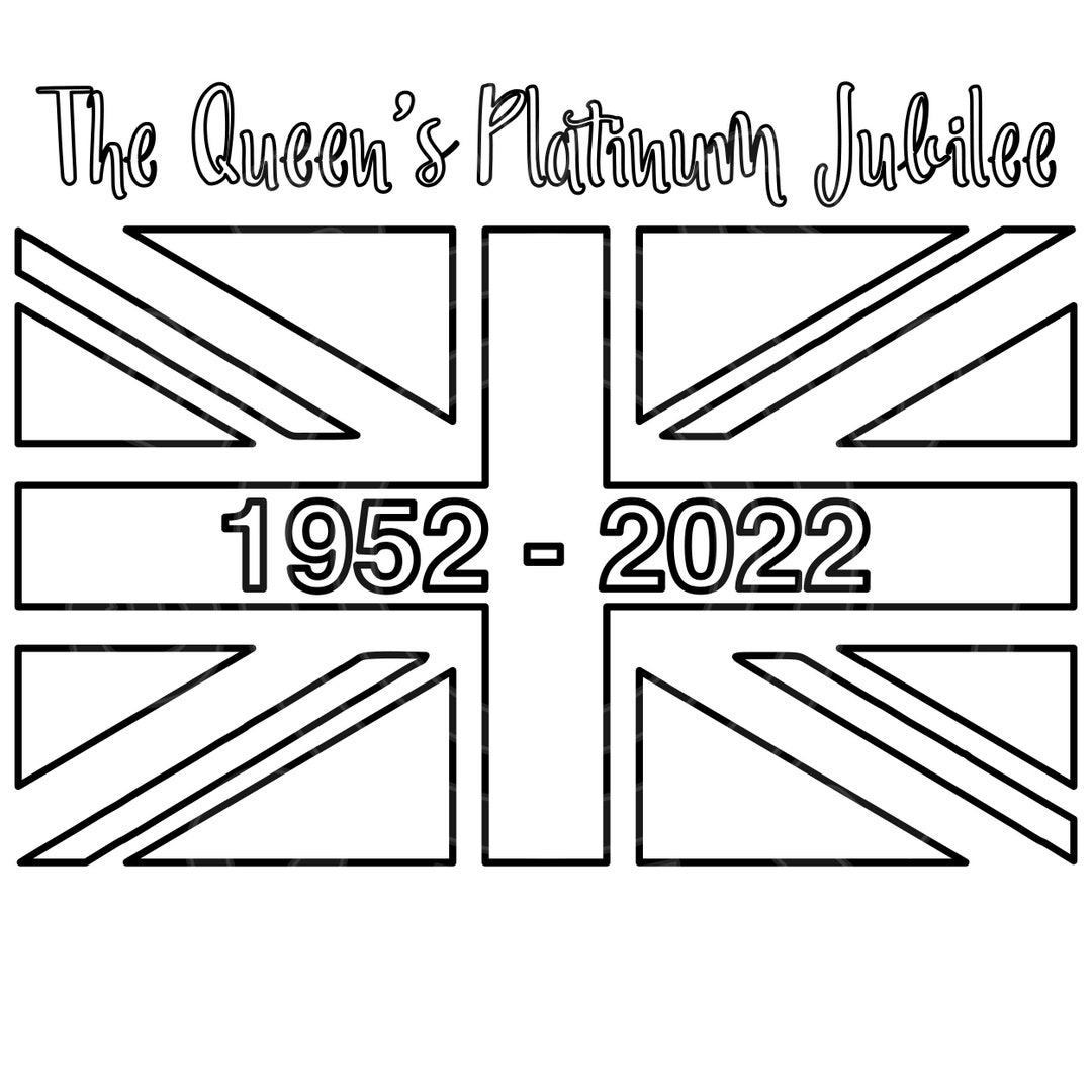 Queens Platinum Jubilee 2022 Union Jack UK Flag Red White and Blue ...