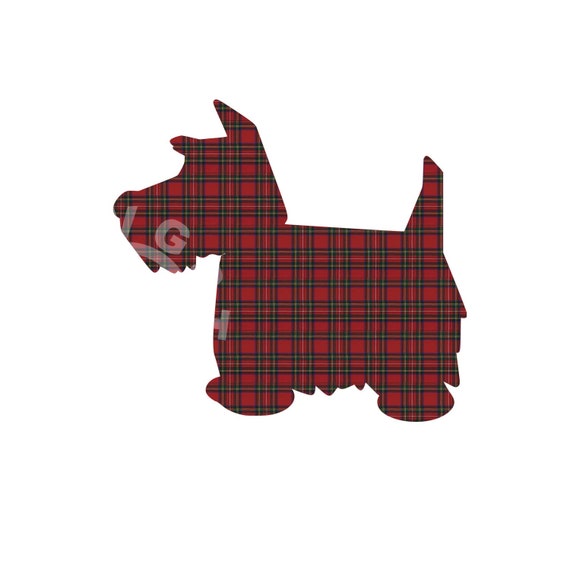 Tartan Scottish Terrier Scottie Dog SVG Cut File Royal | Etsy