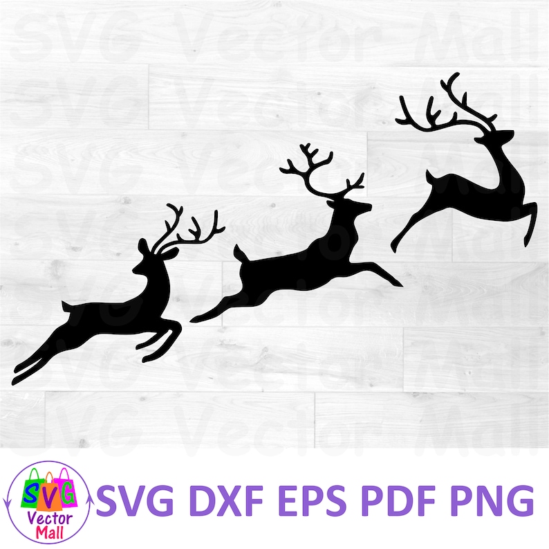 Reindeer Svg, Reindeer Clipart, Christmas Svg, Deer, Holiday Clipart ...
