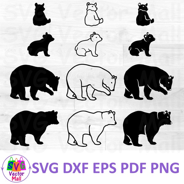 Bear Cub Svg - Etsy