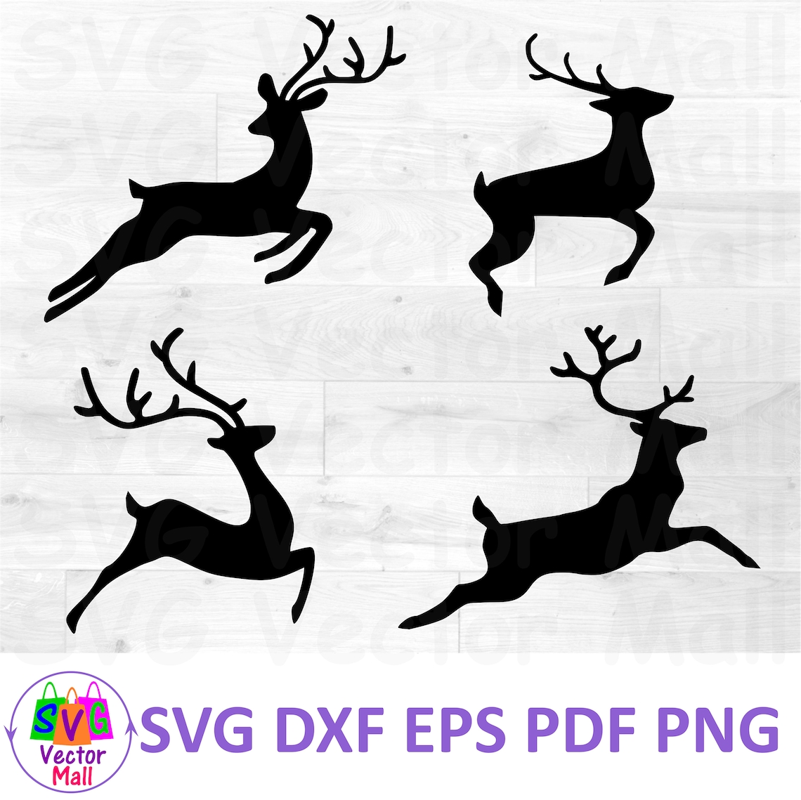Reindeer Svg, Reindeer Clipart, Christmas Svg, Deer, Holiday Clipart ...