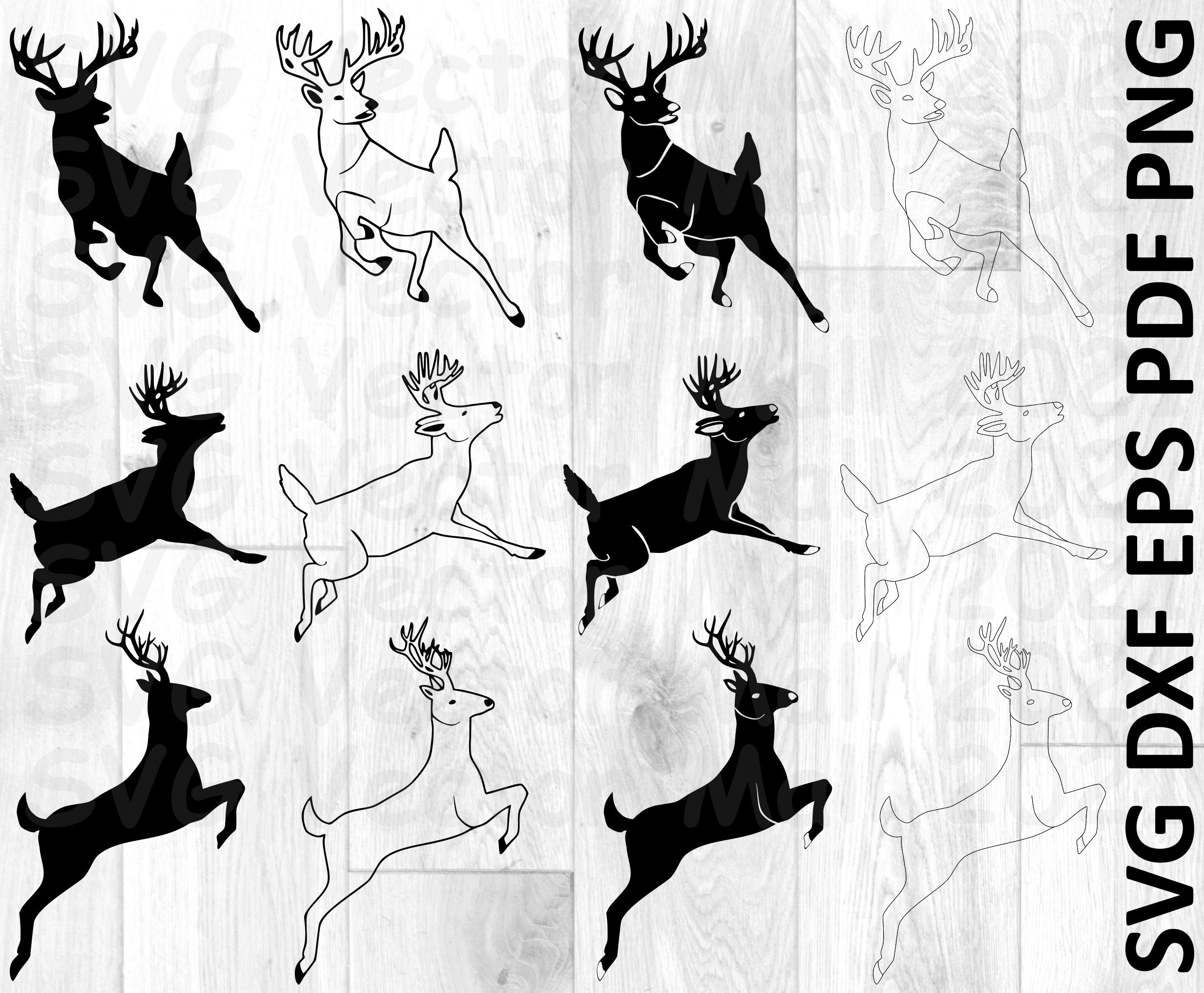 Deer Jumping Clip Art
