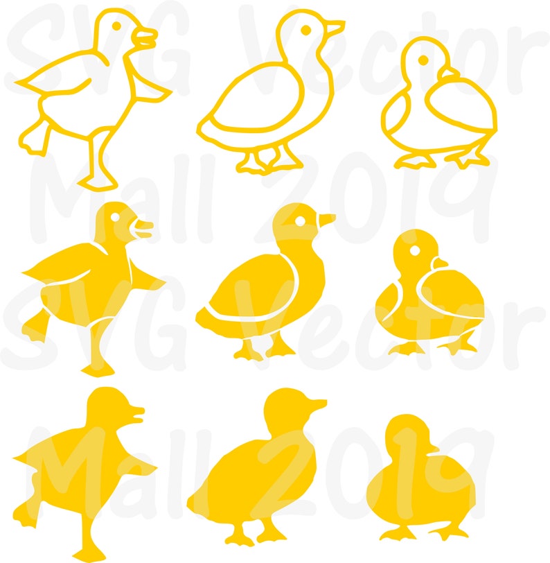 Duck SVG, Duck Clipart, Ducklings, Bird Svg, Baby Ducks, Duck Vectors ...