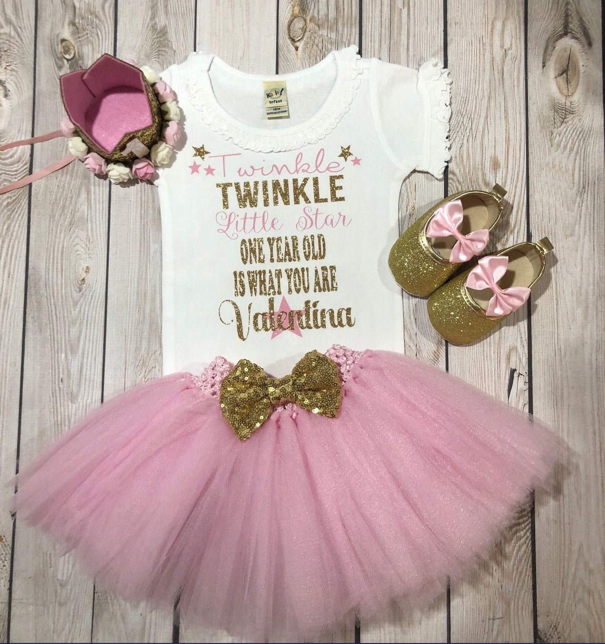 First birthday twinkle twinkle little star outfit girl 1st | Etsy