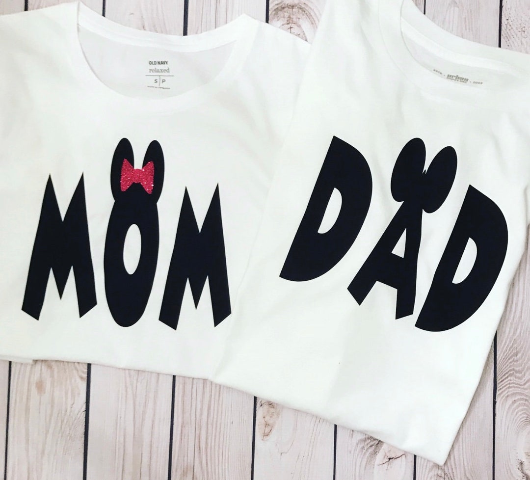 Mickey Mouse Mom and Dad Birthday Shirts, Minnie Mouse Family Shirts ...