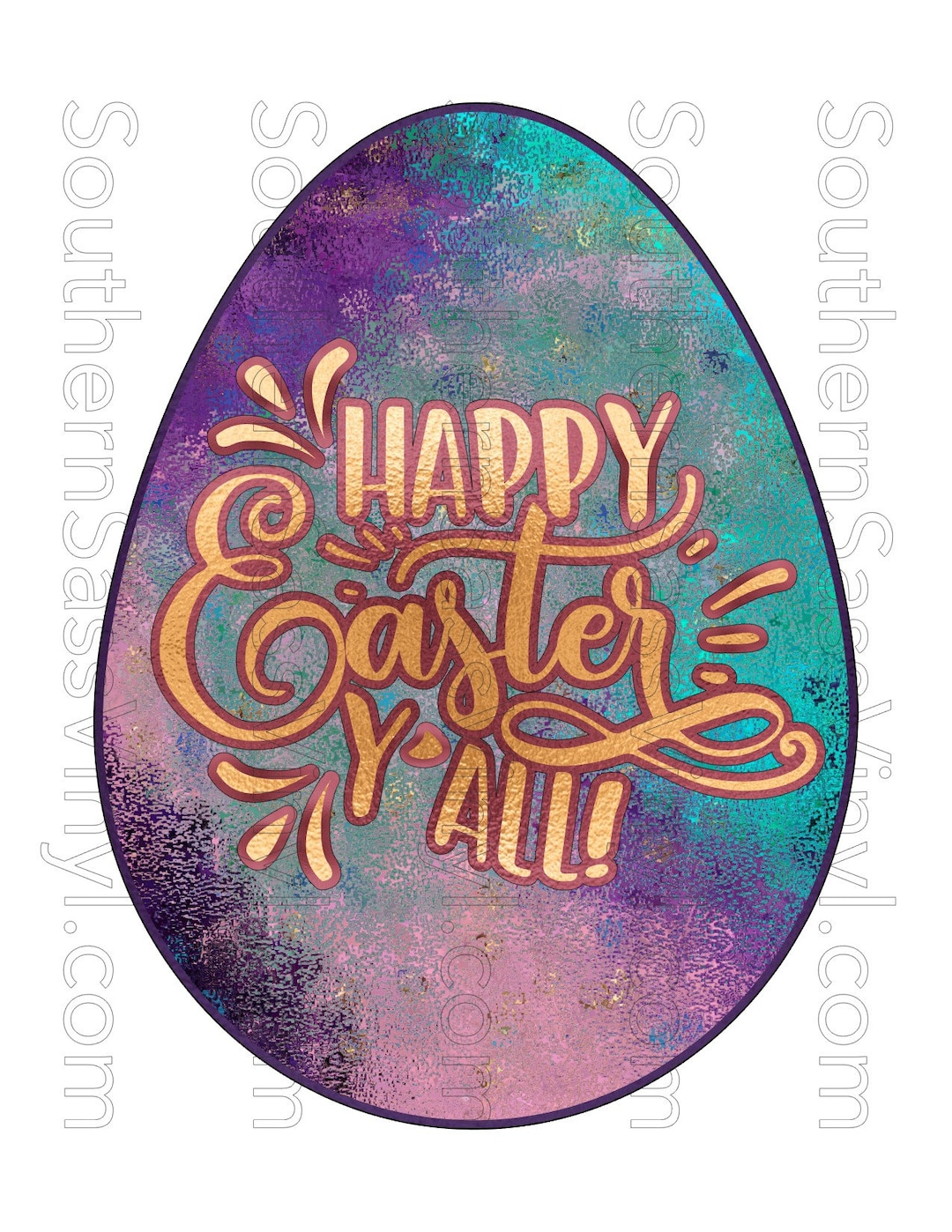 Easter Yall (tie Dye) - Digital Download (full Color Heat Transfer ...