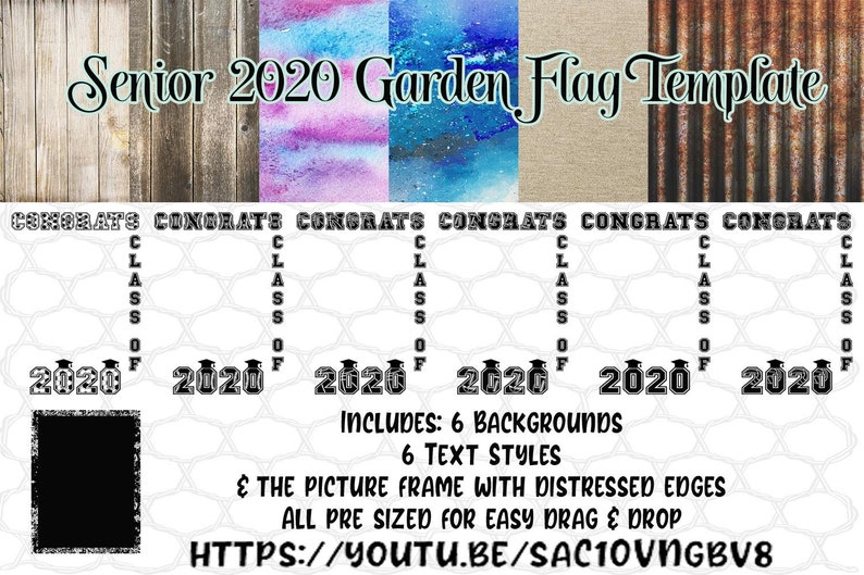 Senior 2020 Flag/poster Clipart Set - Digital Download (sublimation ...