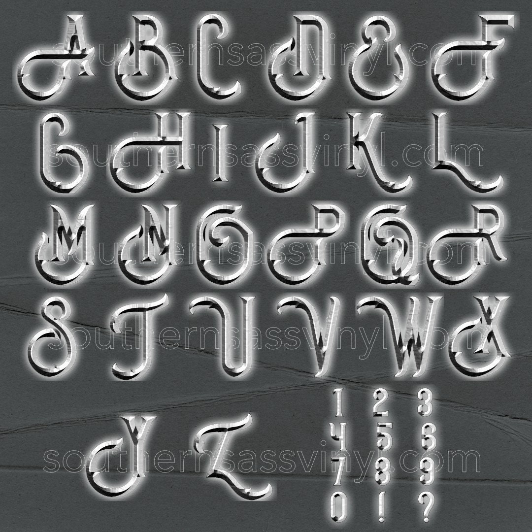 Quicksilver Alphabet Set Digital Download sublimation Heat - Etsy