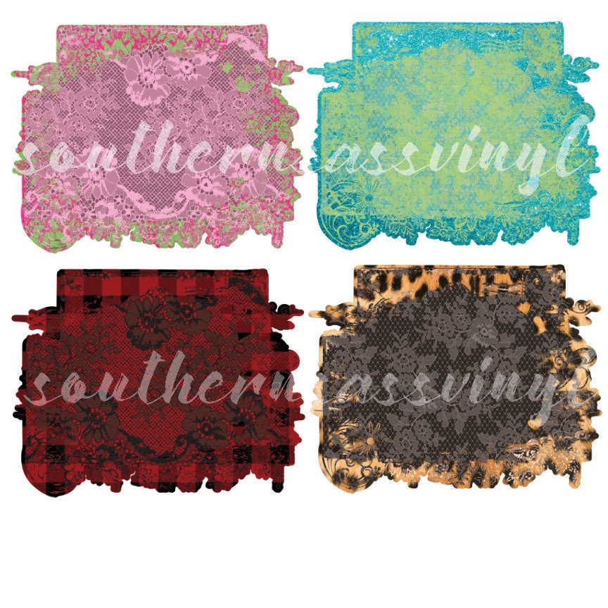 Background Frame Set of 4 Tattered Lace - Digital Download (sublimation ...