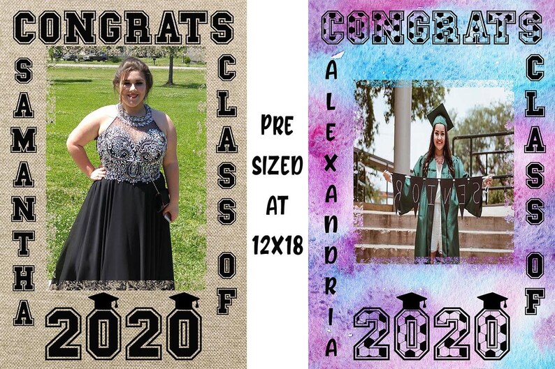 Senior 2020 Flag/Poster Clipart Set Digital Download | Etsy