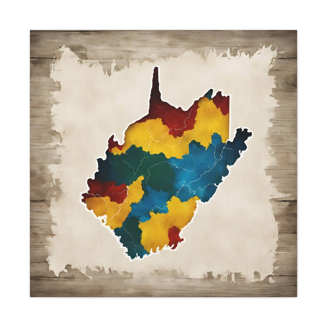 West Virginia Canvas Gallery Wraps West Virginia Living Room Wall Decor ...