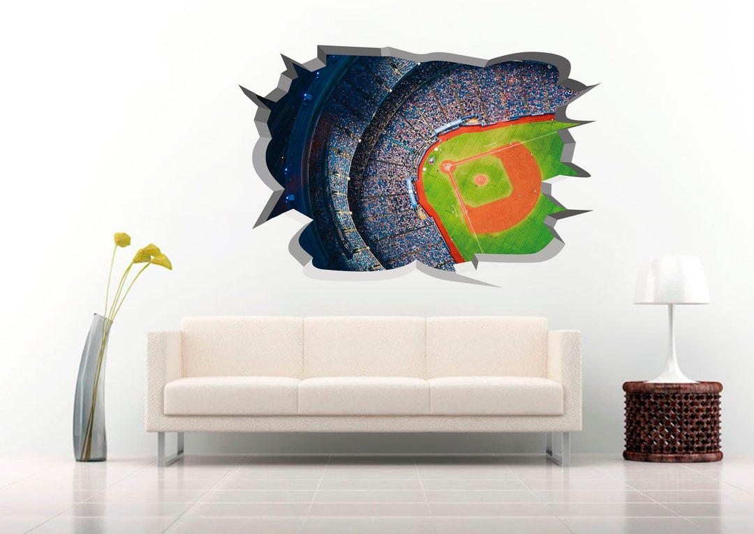 Baseball 3D Wall Decal, Wall Sticker Removable Vinyl Sticker Mural Wall ...