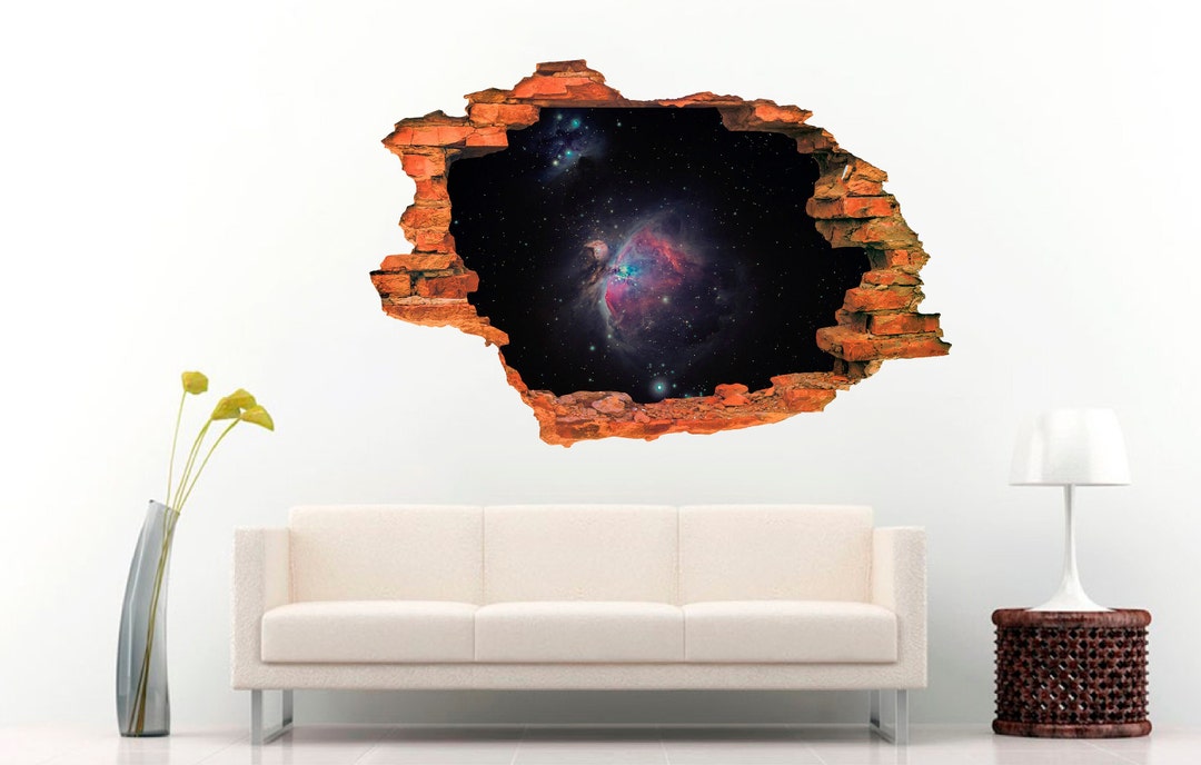 An Enchanting View of a Colorful Nebula 3D Art Wall Decal Vinyl Sticker ...