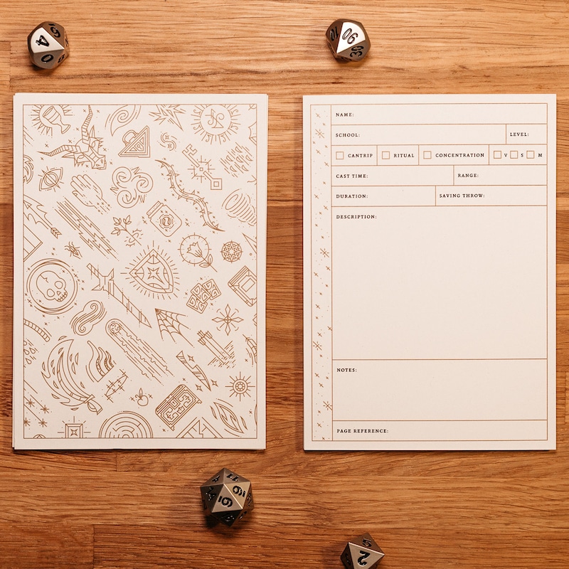 2024 Dnd Spell Cards - Etsy