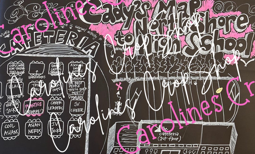 Mean Girls Cadys Map to North Shore 14.5x24 PDF, INSTANT DOWNLOAD (with ...