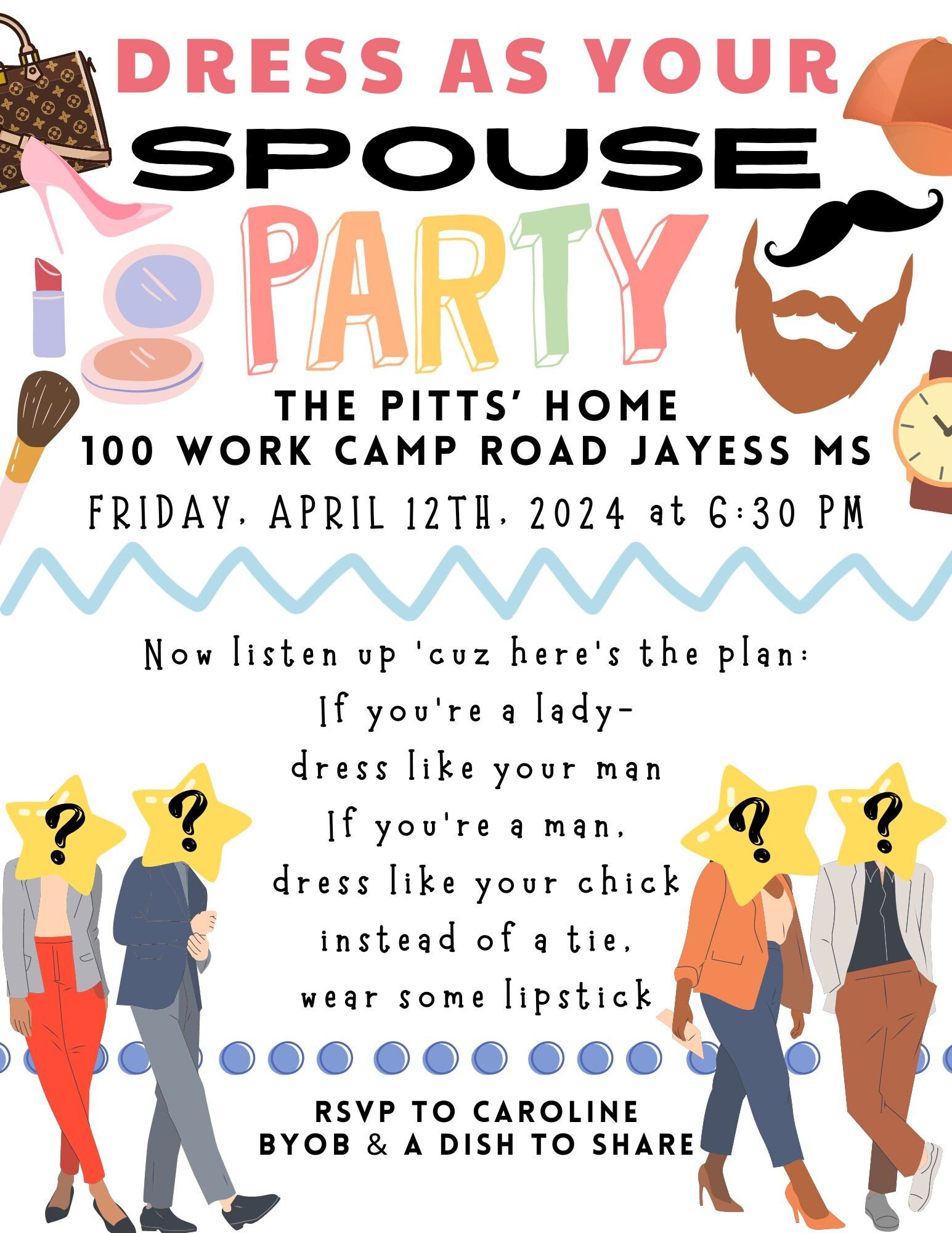 Dress as Your Spouse Party Invitation INSTANT DOWNLOAD with Canva - Etsy