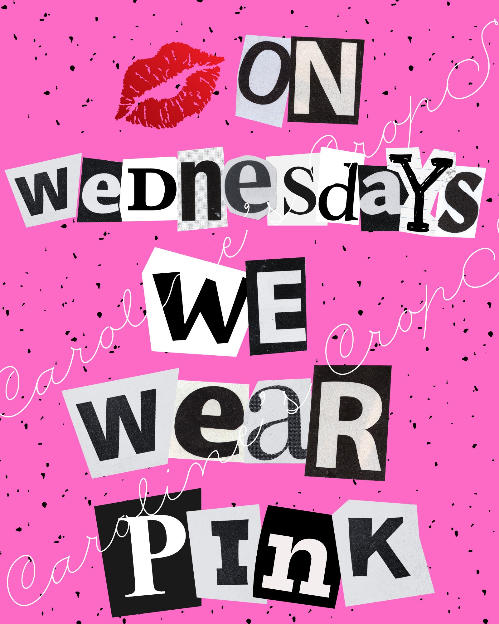 Mean Girls on Wednesdays We Wear Pink 8x10 PDF, INSTANT DOWNLOAD (with ...