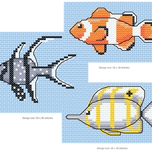 Tropical Fish Cross Stitch - Etsy