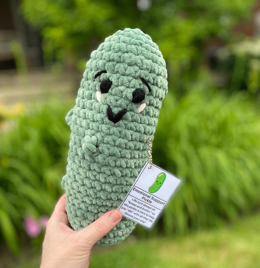 Emotional Support Pickle Crocheted Snuggie W/bonus Small Pickle - Etsy